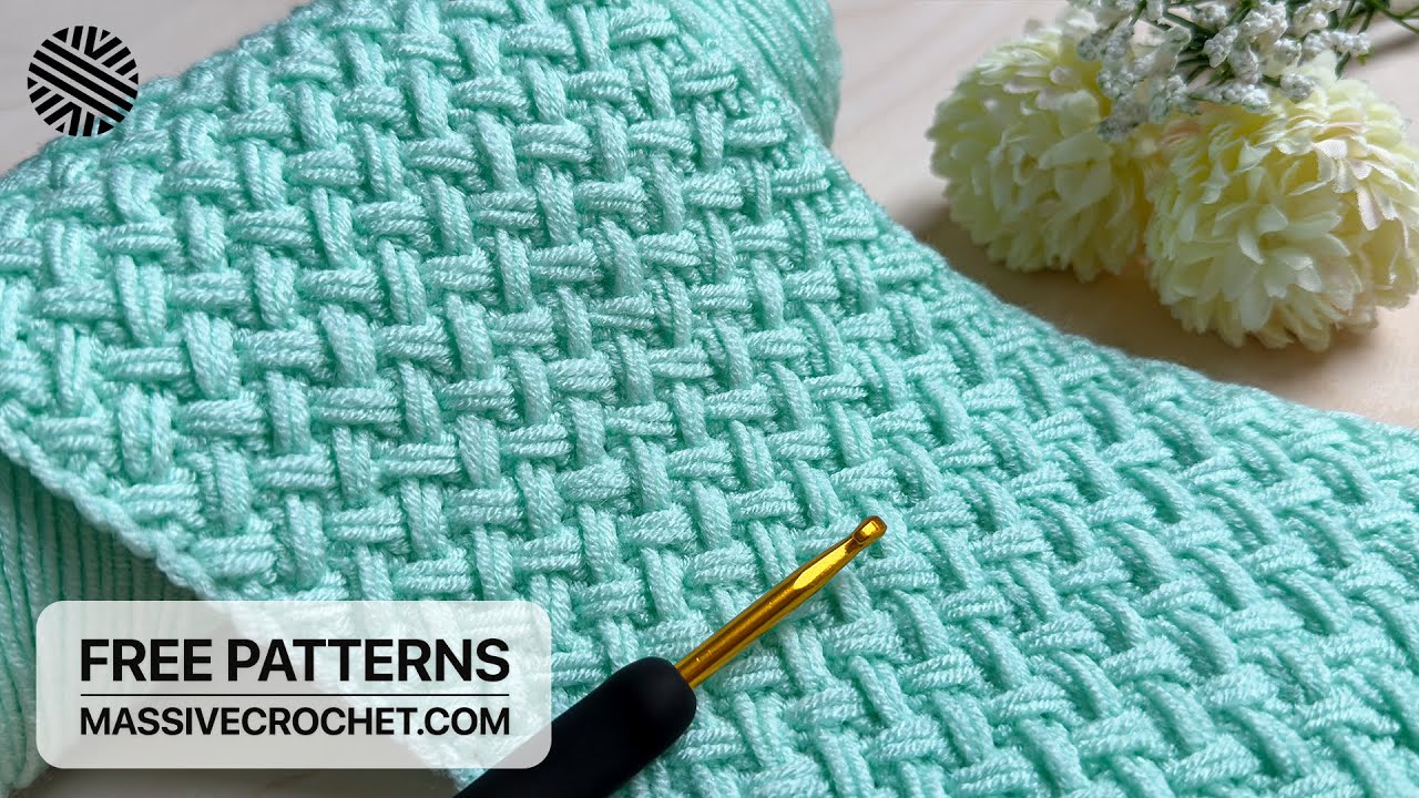 SUPER EASY (1 ROW REPEAT) Crochet Pattern for Beginners! 👍 Crochet Stitch for Baby Blanket & Bag