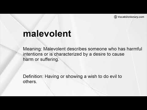 malevolent Meaning