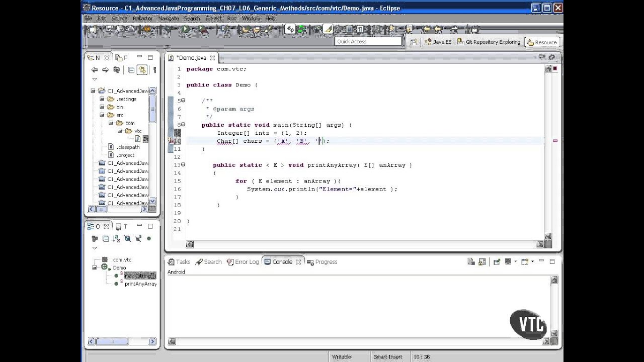 VTC Player   Advanced Java Programming Java SE 7, Generic Methods