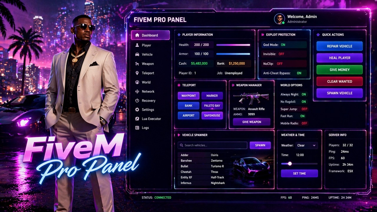 [UPDATED] FiveM Hack 2026 ! | Mod Menu / Lua Executor | FiveM Cheat Showcase