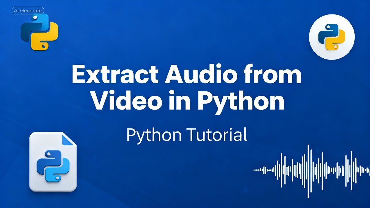 Extract Audio from Video in Python | MoviePy Tutorial