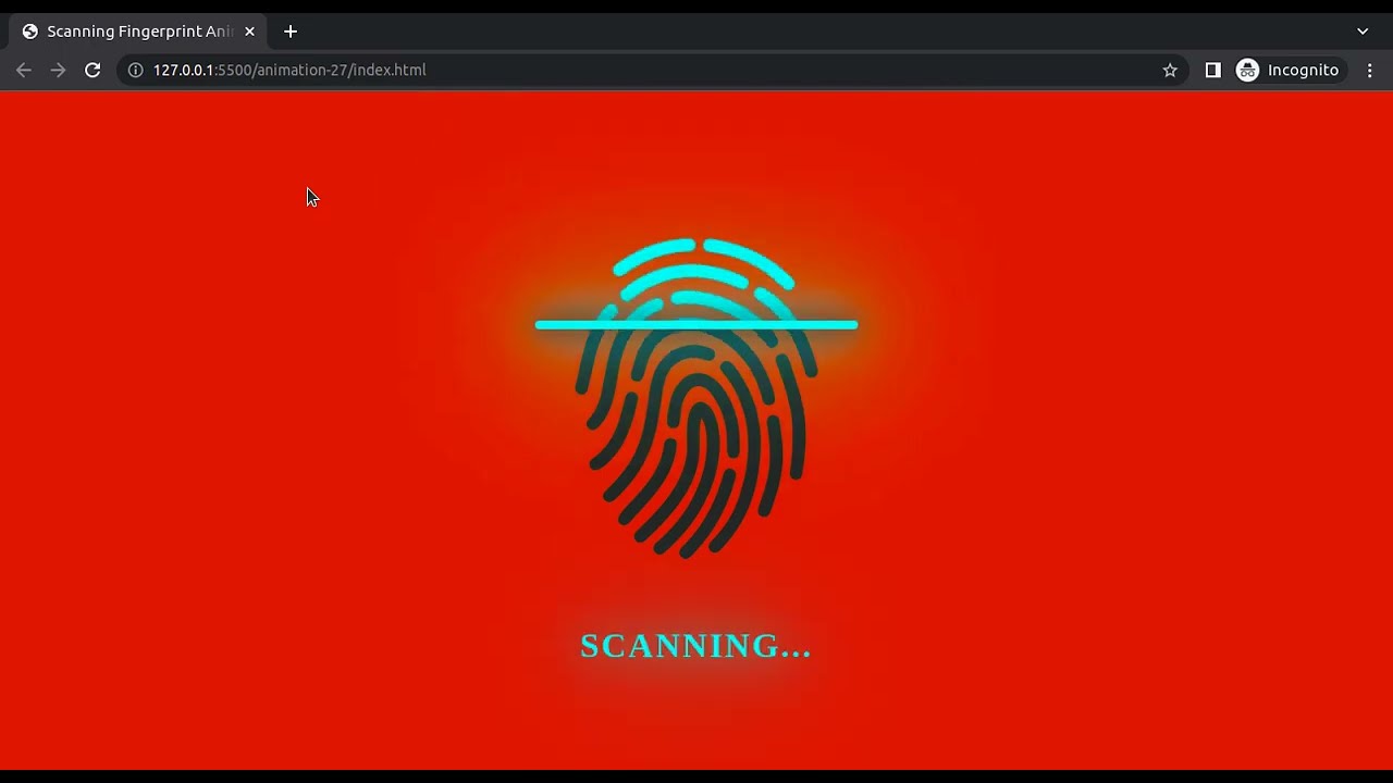 Scanning Fingerprint Animation with HTML, CSS - App Stack
