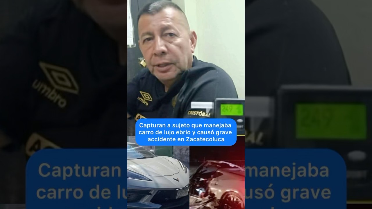 #NotiCortos | Capturan a sujeto que manejaba carro de lujo ebrio y causó grave accidente #elsalvador