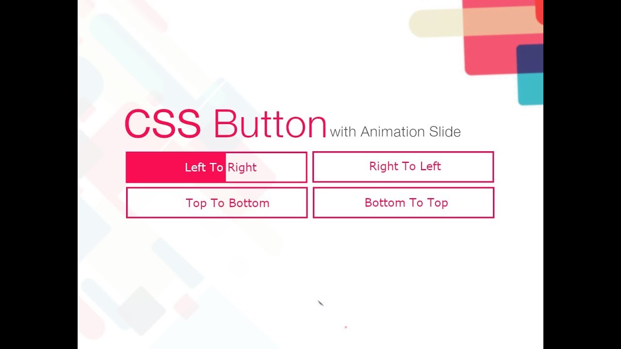 Awesome Button with Slide Animation on Hover Just Using CSS & HTML