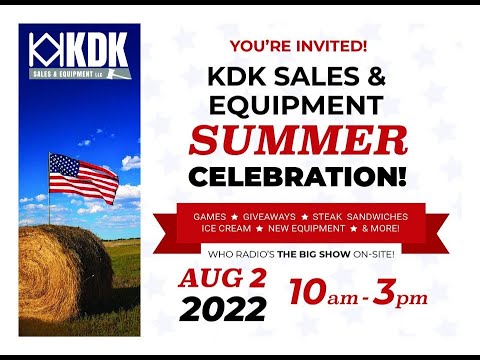 KDK Sales & Equipment "Summer Celebration" Event August 2 - Washington, IA