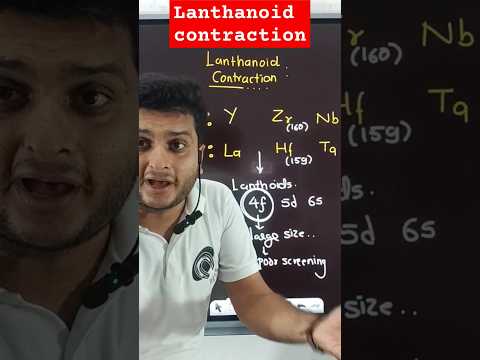 Lanthanoid Contraction #dblockelements #fblockelements #chemistrytricks #jee #lanthanoids