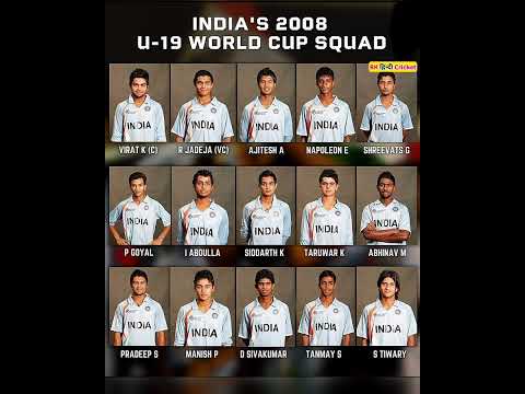 INDIA'S 2008 U-19 WORLD CUP SQUAD #shorts #ytshorts #viratkohli #indvsaus