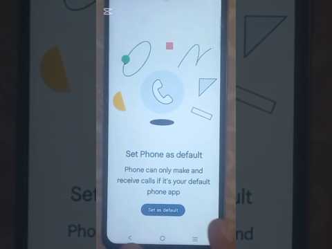 Set Phone as default Phone can only make and receive calls if it's your default phone set as default