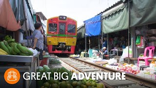 Learn English through Video Watch a Train Run Through Thailand’s Most ...