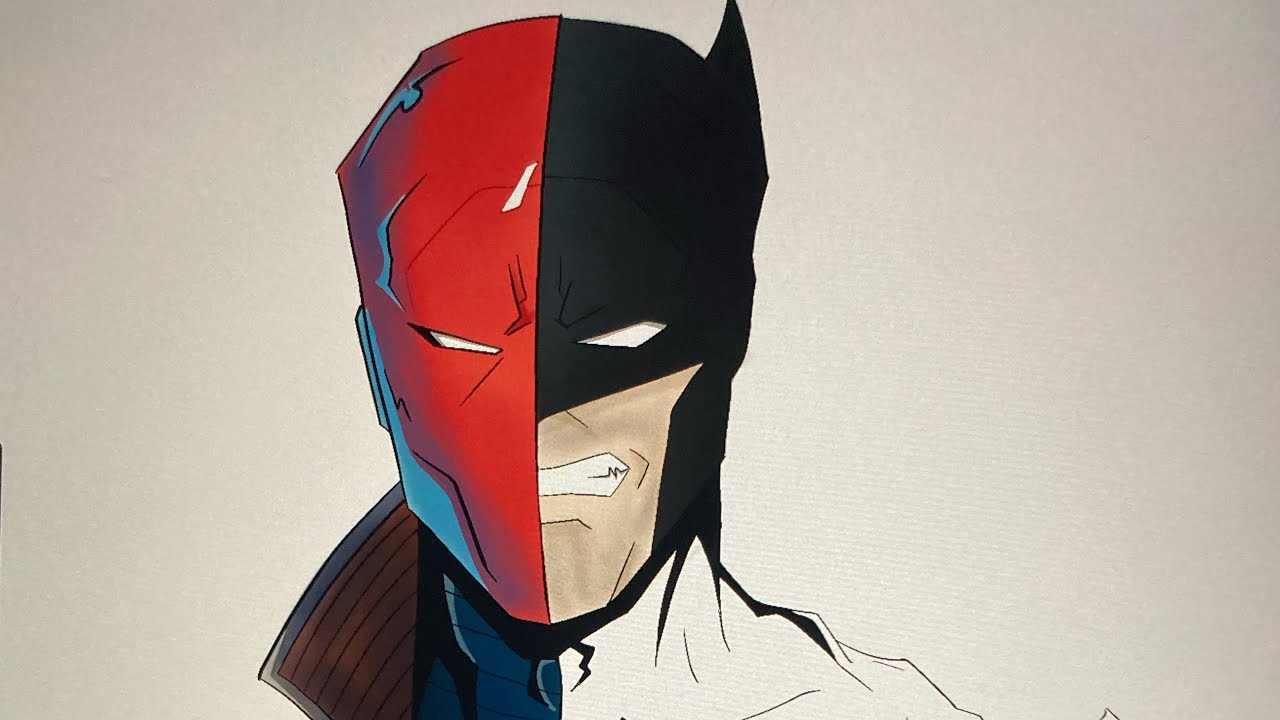 Red Hood Drawing + Coloring Timelapse #shorts #dc