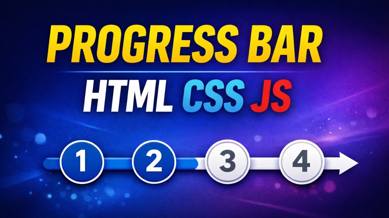 How to Create Progress Bar using HTML CSS & JS | Step Progress UI Design