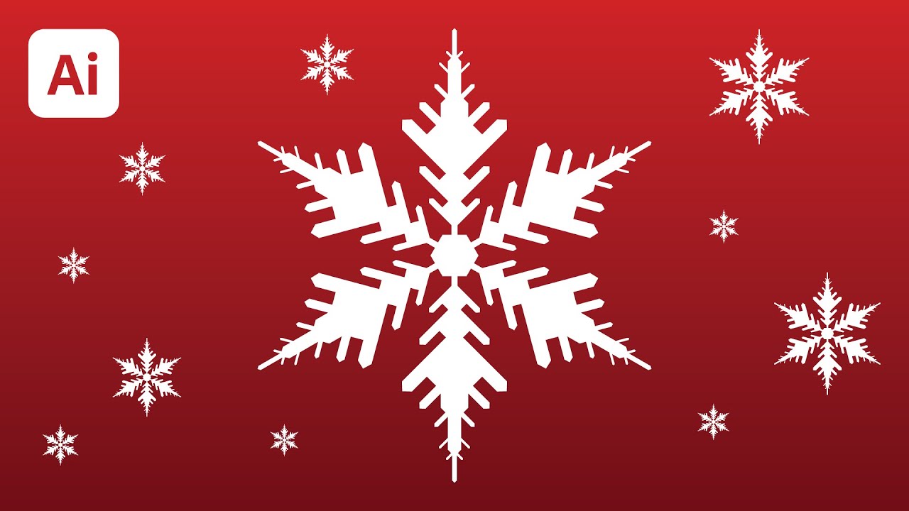 How to draw a Vector Snowflake in Adobe Illustrator