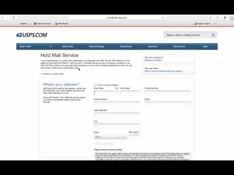 USPS Hold Mail