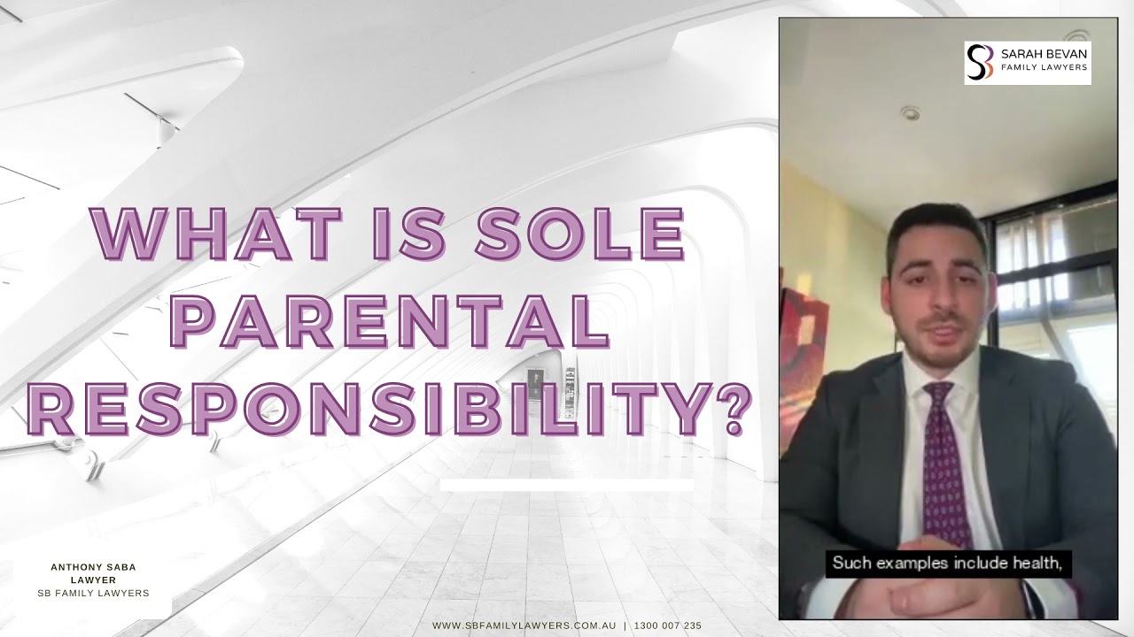 What is sole parental responsibility in family law?