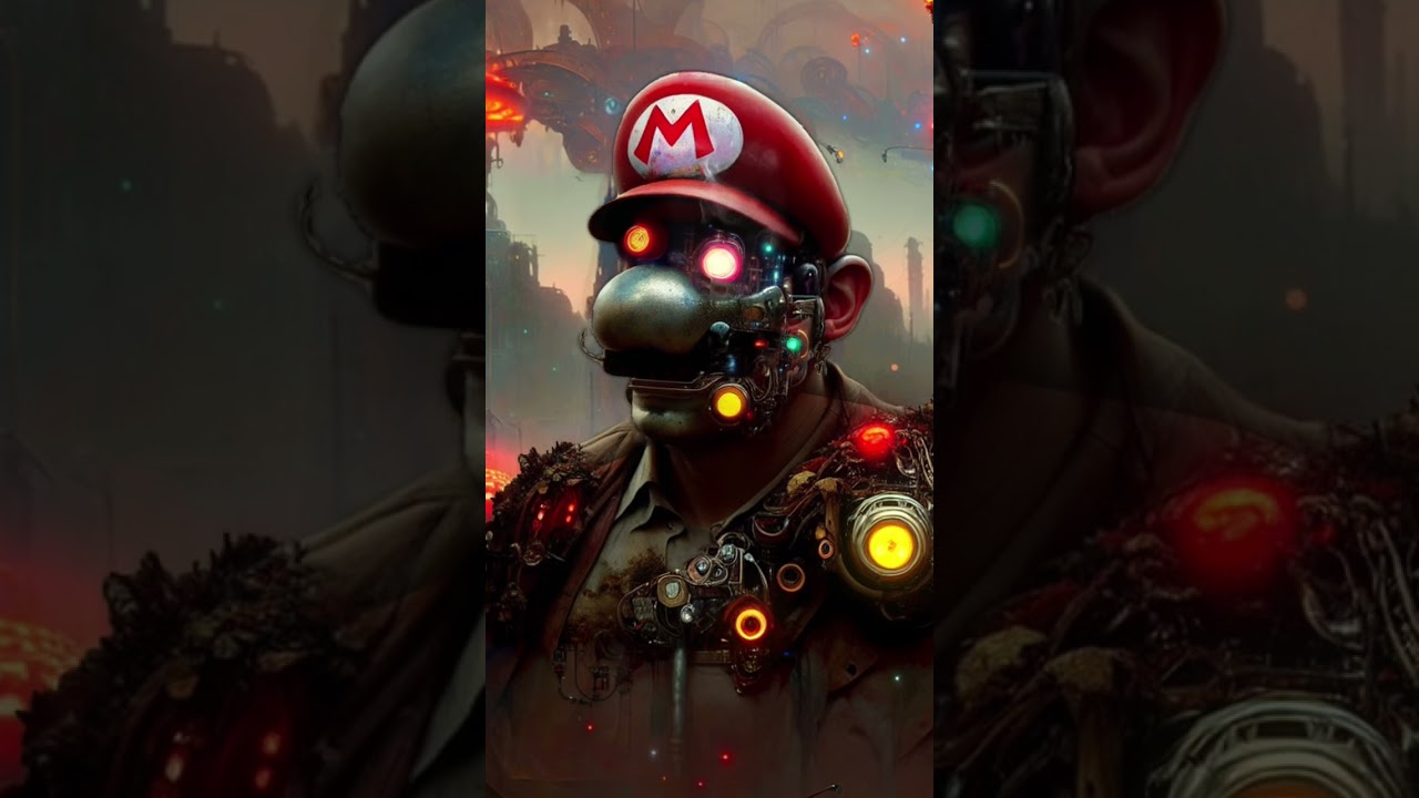 Dystopian mushroom kingdom #shorts #stablediffusion #aiart #aftereffets #supermario #nintendo #nes