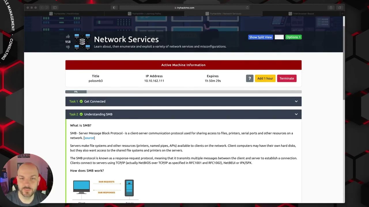 4.  📦 TryHackMe Pentest+ Network Services Lab Network SMB, Telnet, FTP Pentesting tutorial 📦