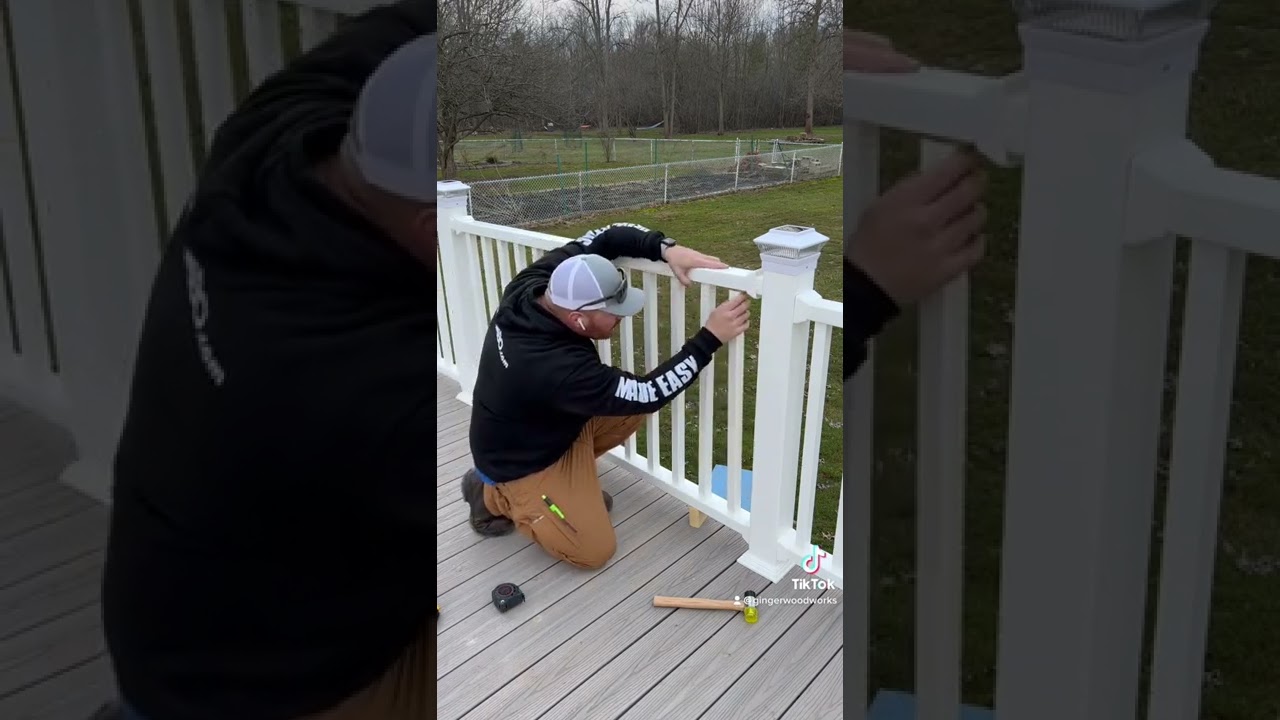 Helpful railing install tip.  #howto #tipsandtricks #deck #tools #building #construction