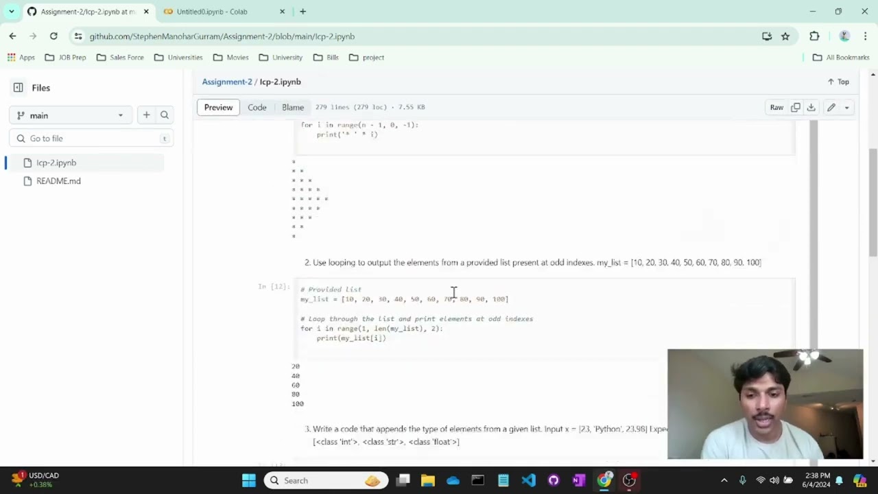Programming Assignment- 2(ICP2)