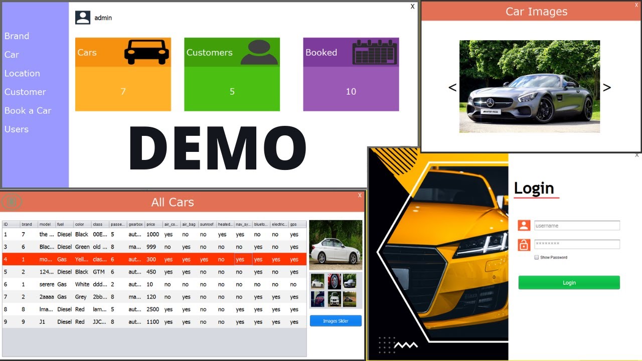 Java Project Tutorial - Create a Car Rental Management System Using Java And MySQL - DEMO