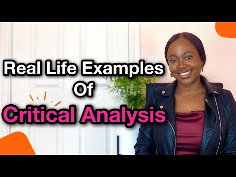 Critical Analysis With Example [ The best illustration of critical analysis]
