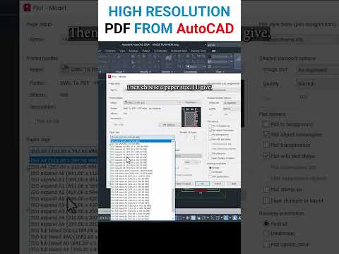 High Resolution PDF in AutoCAD #autocad #autocadtutorial #shorts