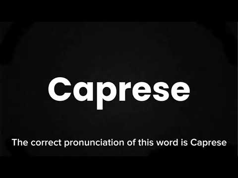 How to Pronounce Caprese Correctly | English Pronunciation Guide