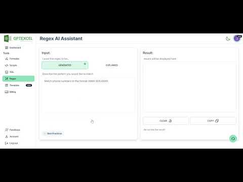 Regex Generator #gptexcel #gpt_excel #regex