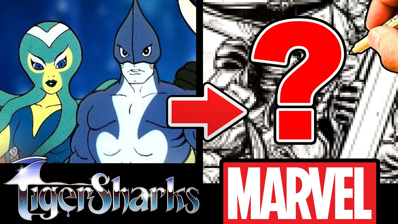 Pt 18! MARVEL ARTIST draws 500+ 80s Characters!  TIGERSHARKS!!!