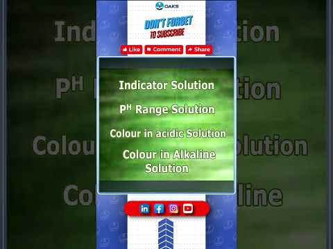 Acids Bases and Salts || Range of indicators || IIT&JEE || X Class #oaks