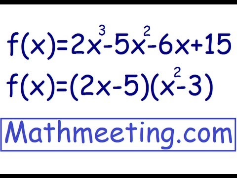 Factoring by Grouping