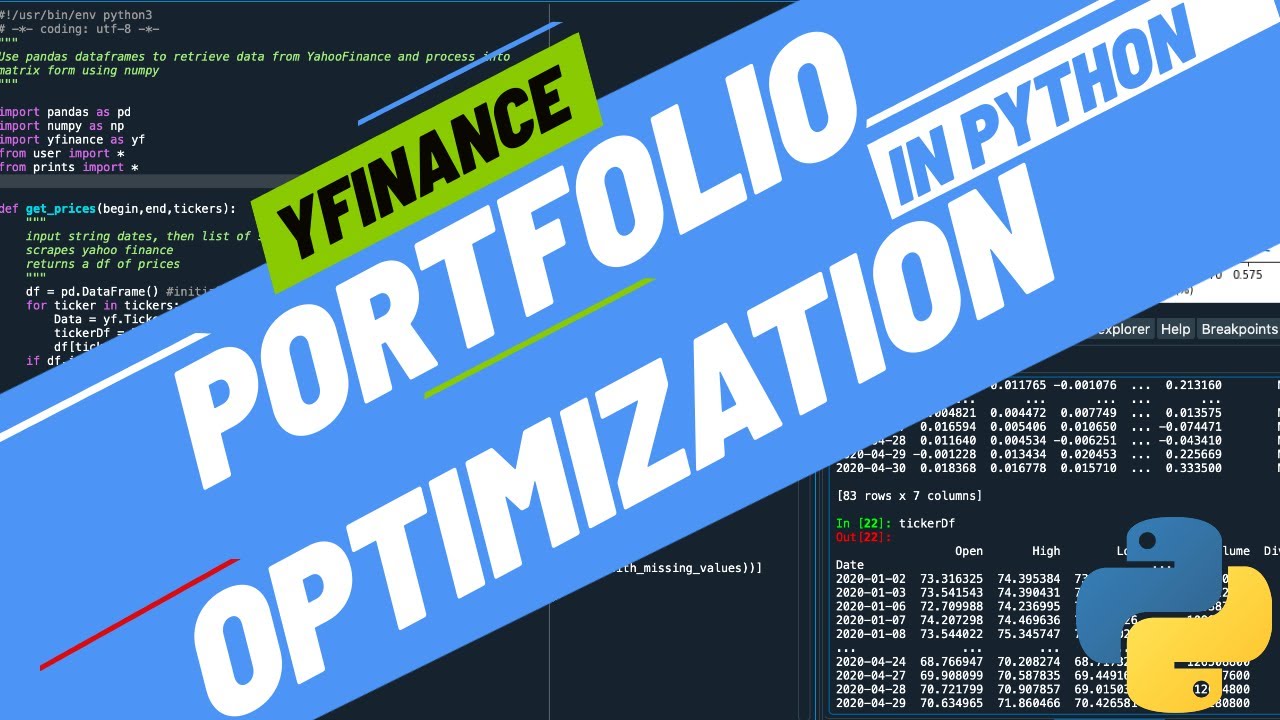 Portfolio Optimization in Python: Using The Program (1/3)