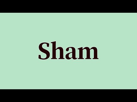 Sham Pronunciation and Meaning