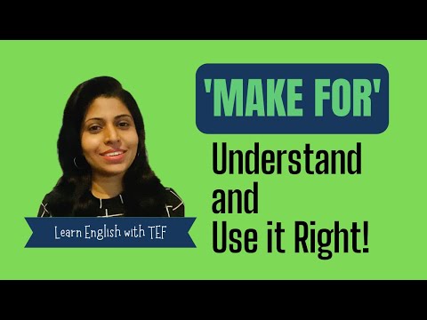 Make for - Understand and Use it Right | Time-Saving English Lessons by TEF