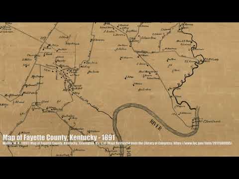 Map of Fayette County, Kentucky in1891 (4K w/ Land Owner Names)