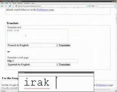 Google Translator Bush Irak Israel