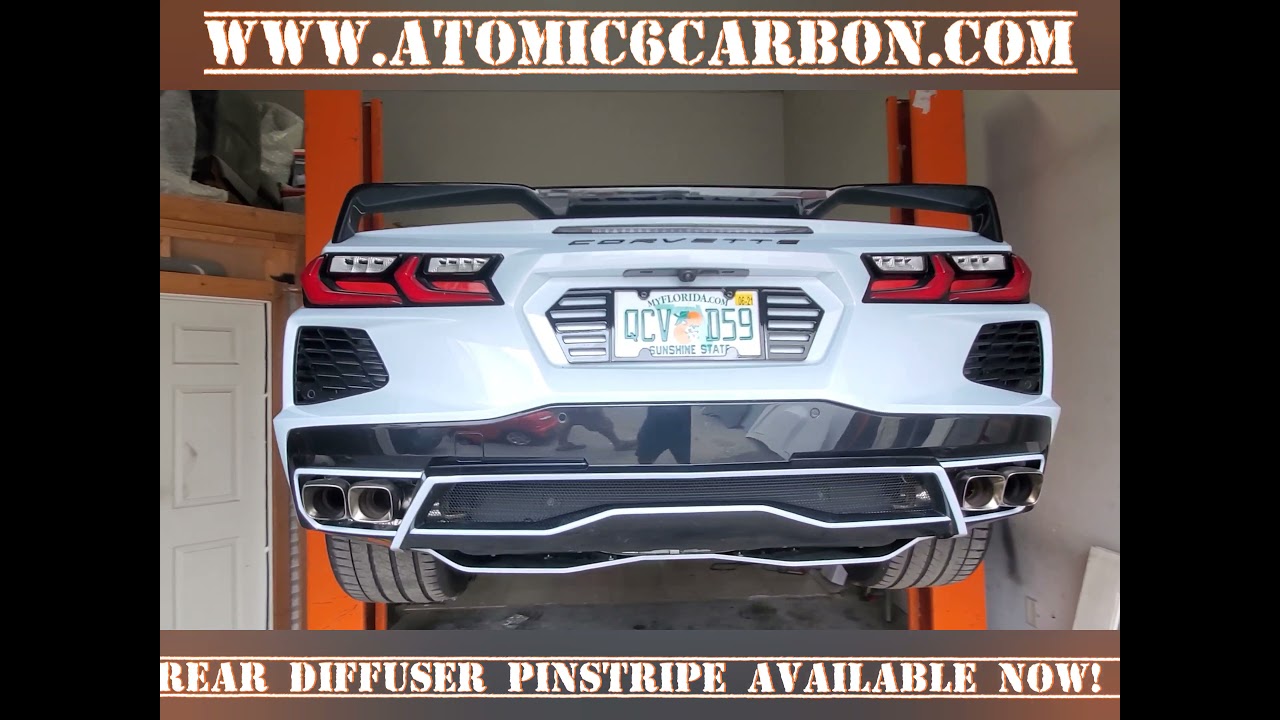 C8 Corvette Custom Diffuser Pin Stripe looking gooooodddd