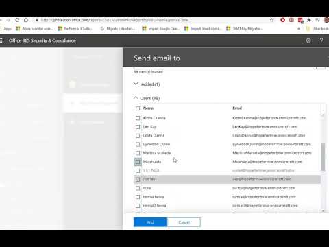 NDR report Security and Compliance console O365