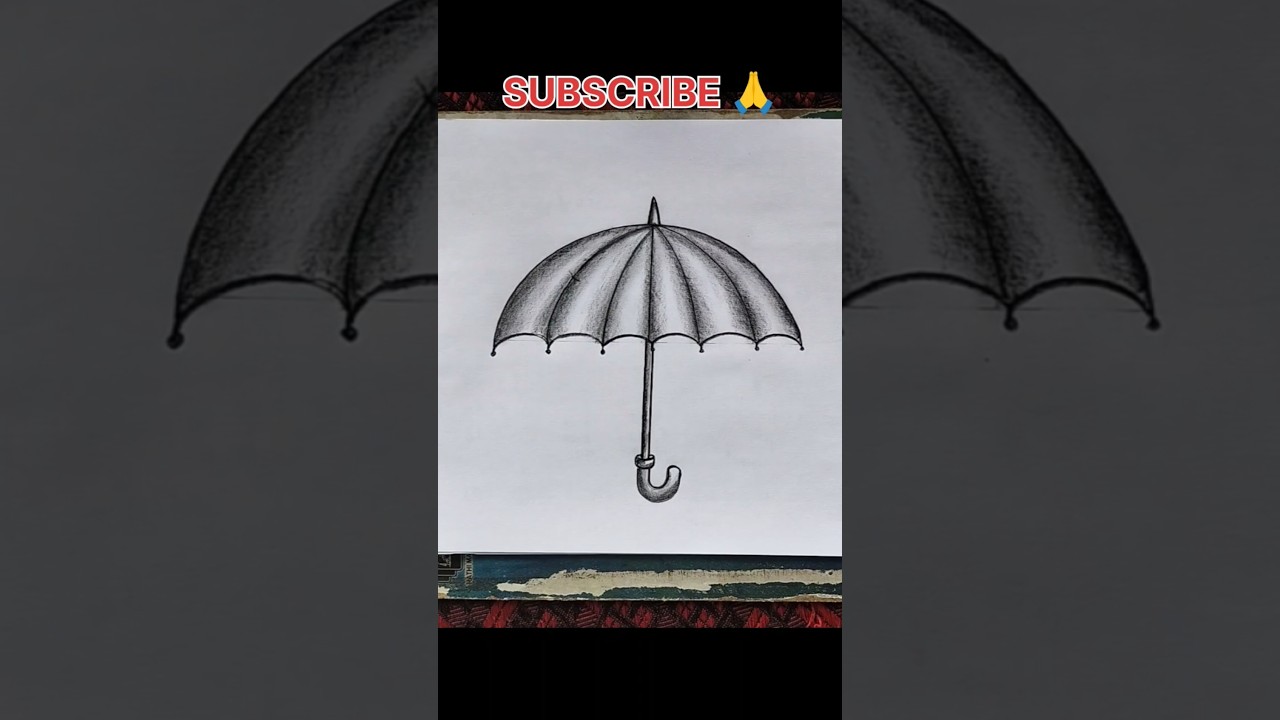 Umbrella drawing for beginners | #umbrella #shorts