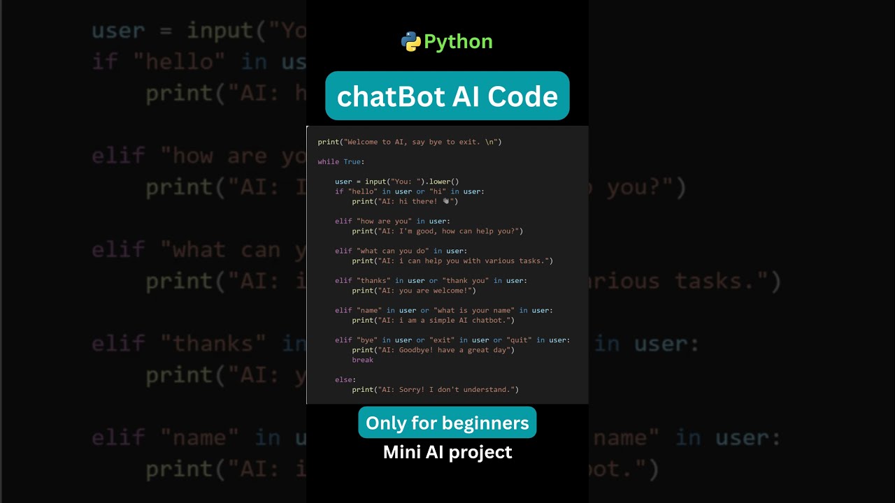 Chatbot AI Python Mini Project | Python Beginner Project