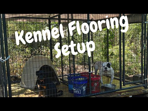 Above the ground Kennel Flooring Setup.