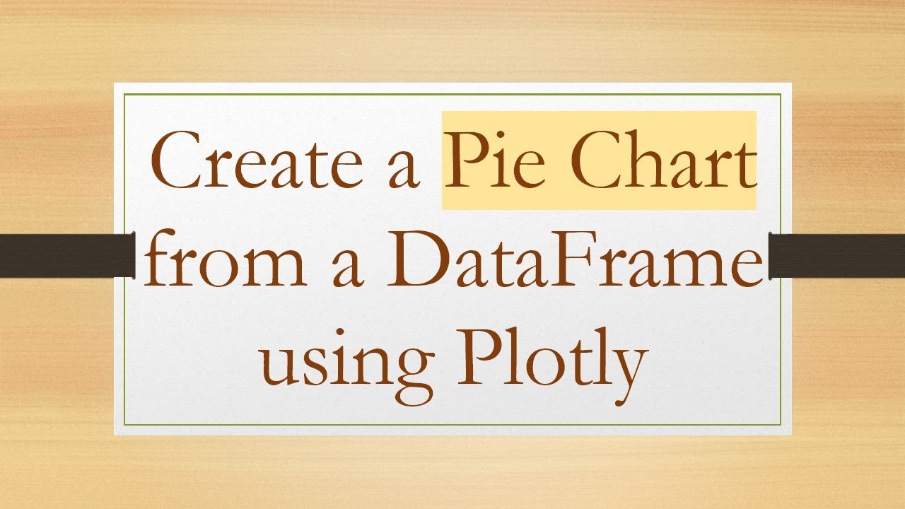 Create a Pie Chart from a DataFrame using Plotly