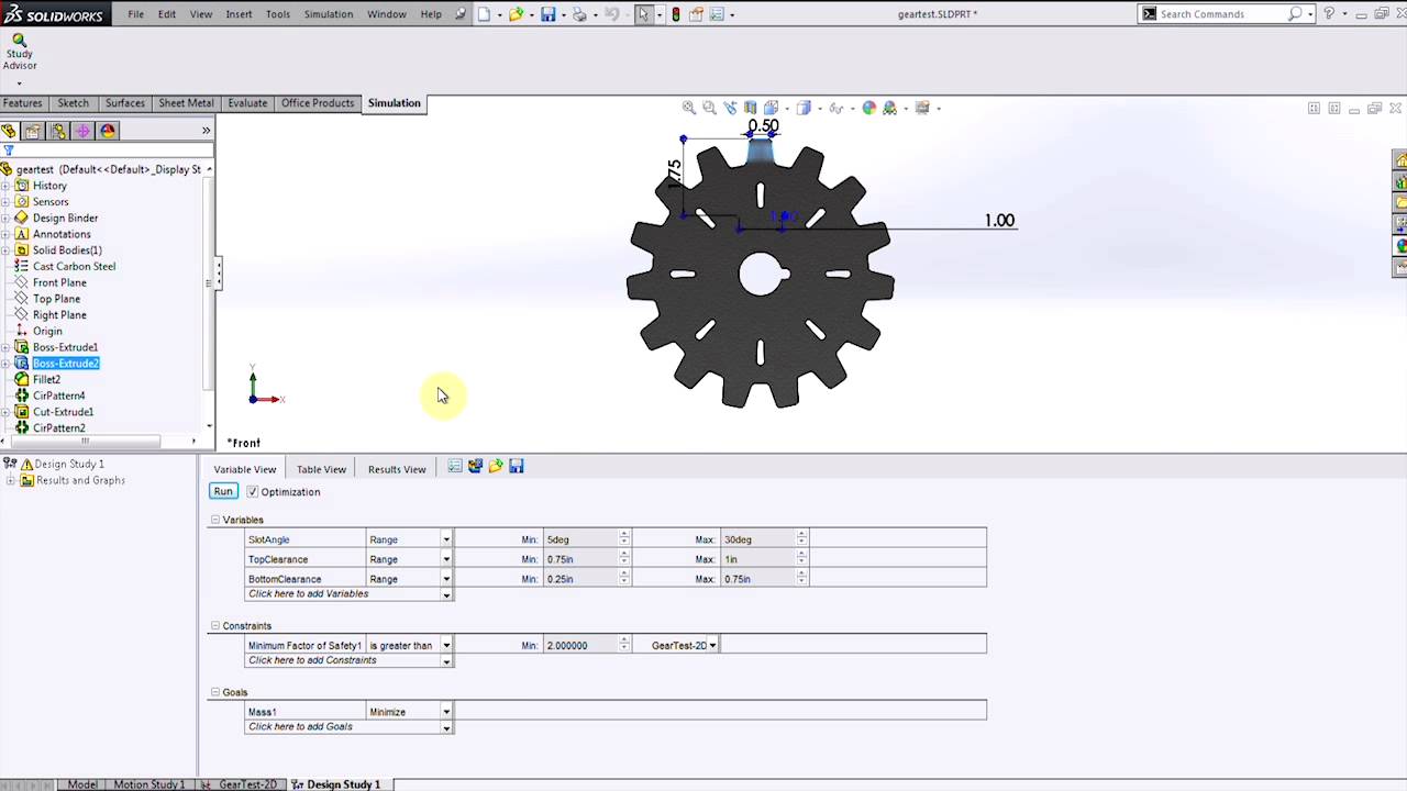 SOLIDWORKS Simulation - Design Optimization
