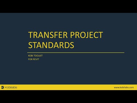 Copy Standards From One Revit File to Another | Kobi Toolkit for Revit