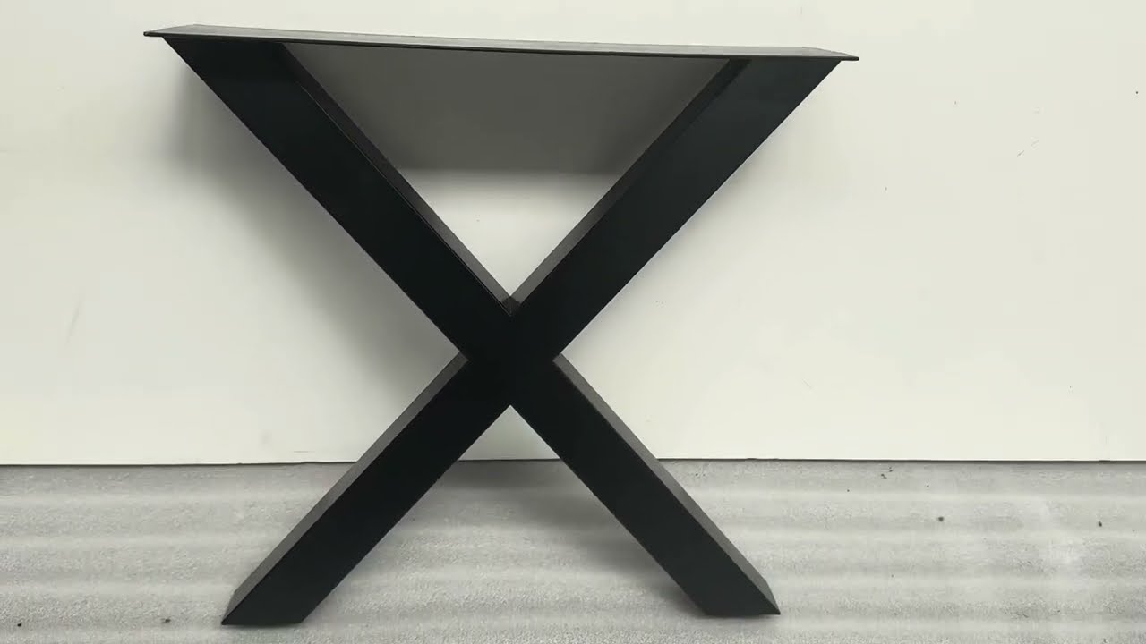 NTSX70BL - X Shaped Dining Table Leg - Natural Timber Stone