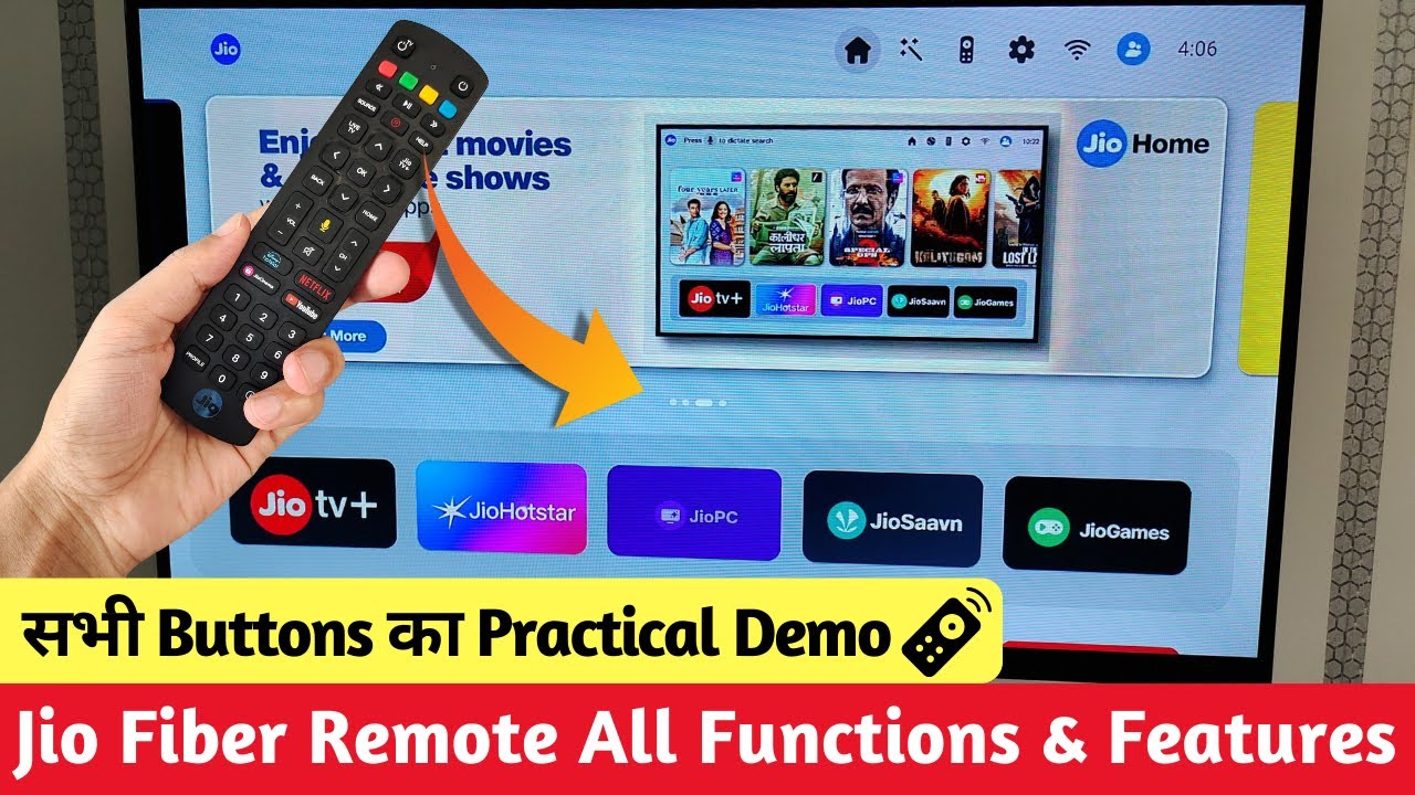 How to Use Jio Fiber Remote 📺 | All Features & Settings Guide  – Jio Set Top Box Remote