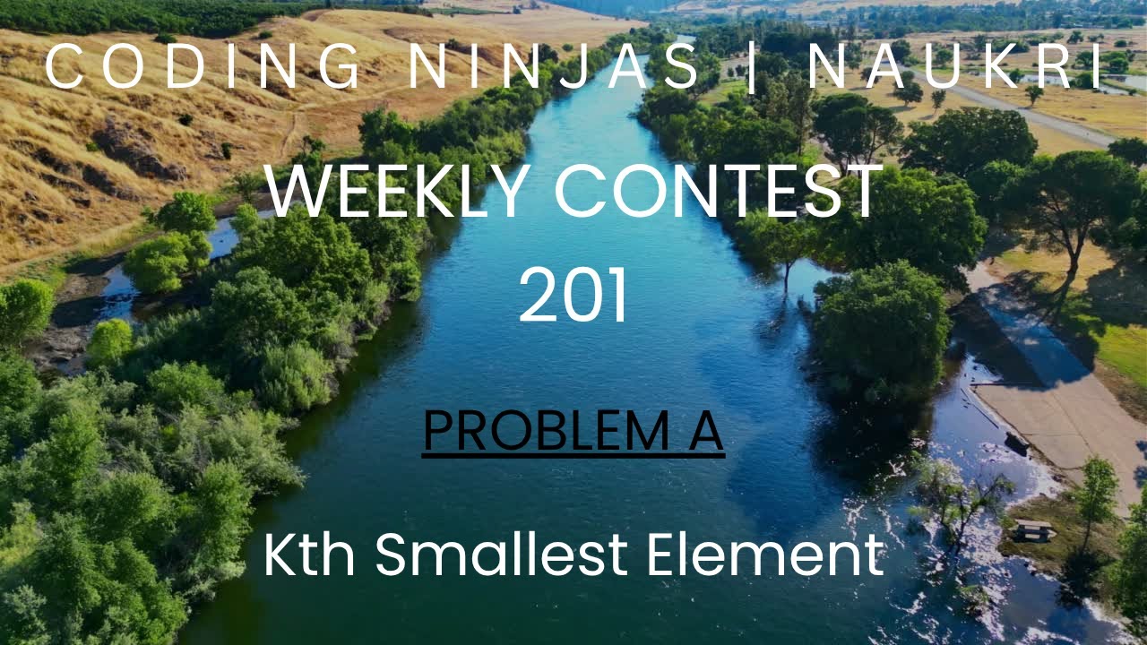 Code360 Coding Ninjas | Weekly Contest 201 | Problem A | Kth Smallest Element | CPP & Java Codes