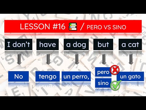How to Create Sentences in Spanish 💯 PERO VS SINO