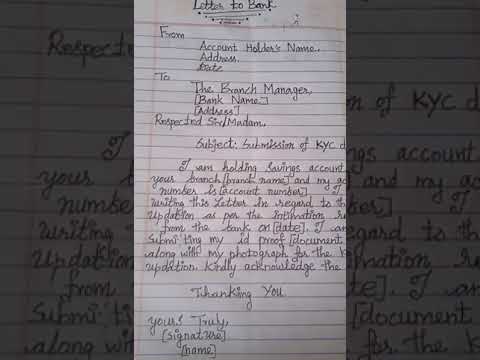 kyc documents letter to Bank๐๐๐๐