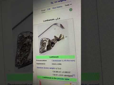 Elements: Lanthanum #elements #shorts