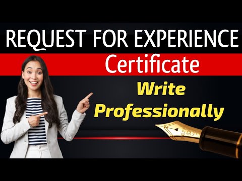 Application for experience certificate || How to write application for experience certificate
